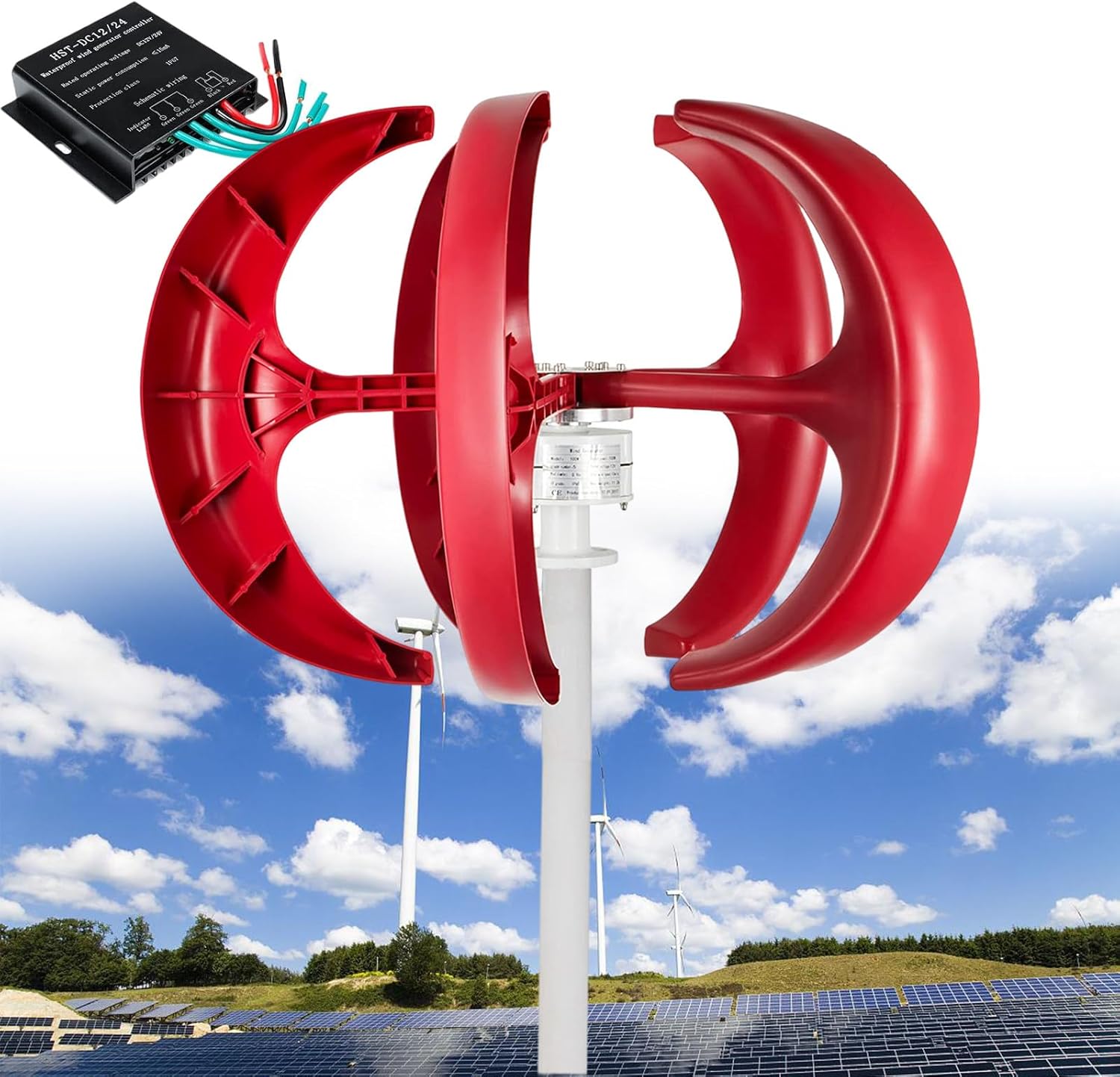 Red 12000W Wind Turbine 5 Blade Vertical Generator 3 Philippines | Ubuy