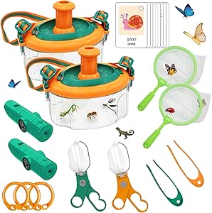 Amazon.com: Kimicare 2Sets Bug Catcher for Kids, Insect Catching Set with Bug Tong Tweezer ...
