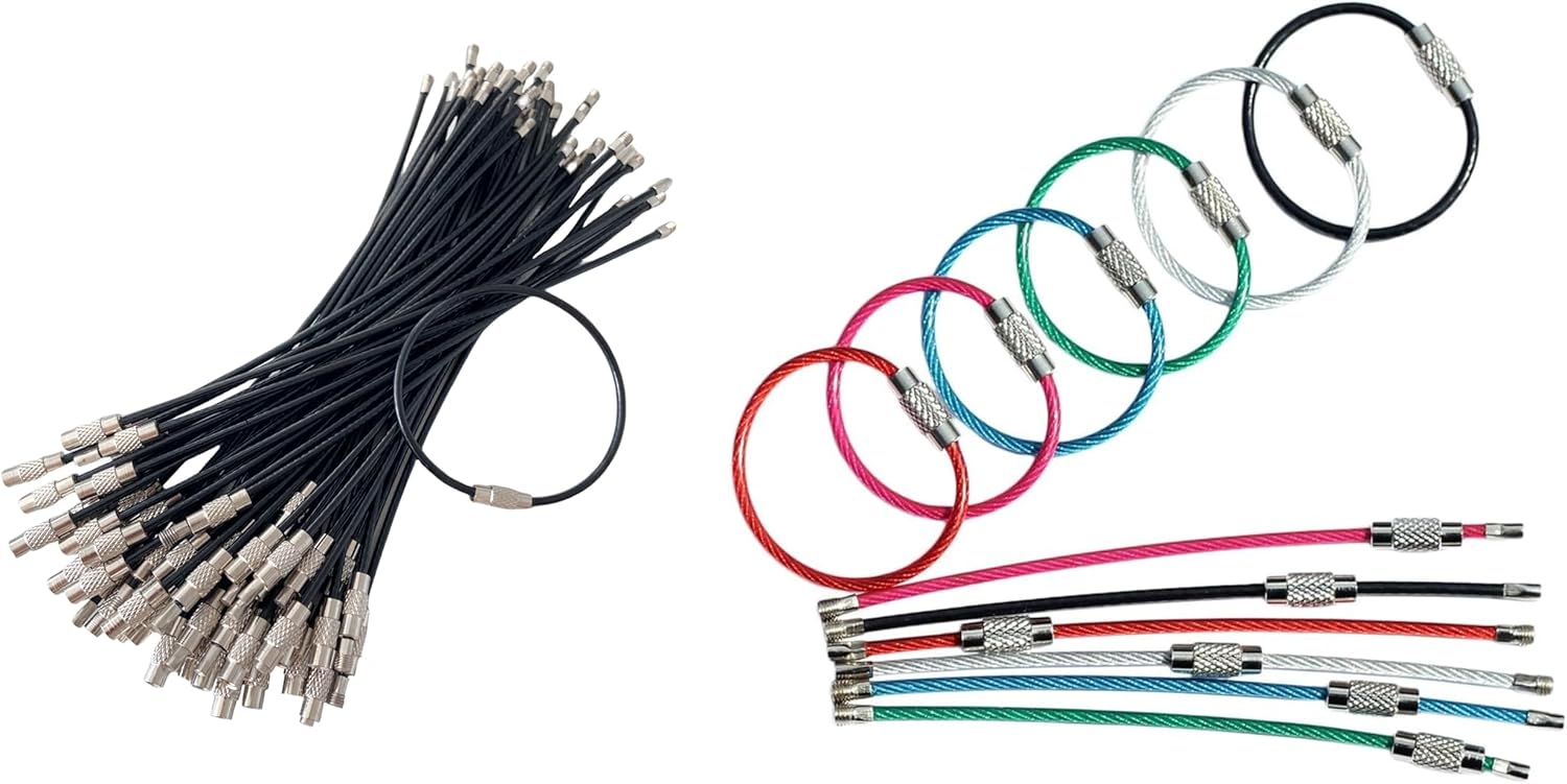 Amazon.com: 50 Pack Black 6 inch Rings and 12 Pack 4 inch Rings ...