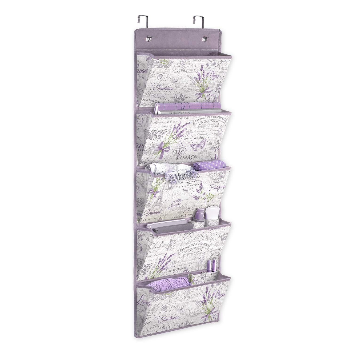 Amazon.com: Valiant Lavander Two Sides 5 Compartments Door Hanging ...
