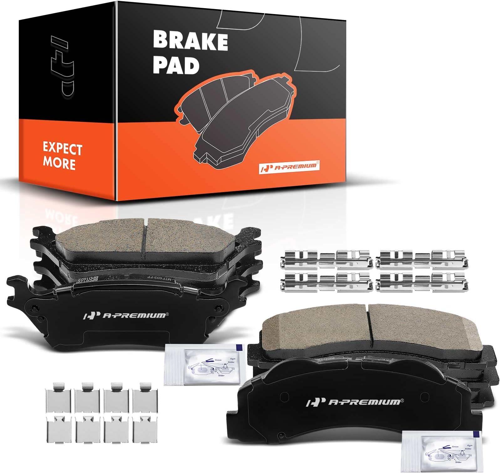 A-Premium Front & Rear Ceramic Disc Brake Pads Set Compatible with ...