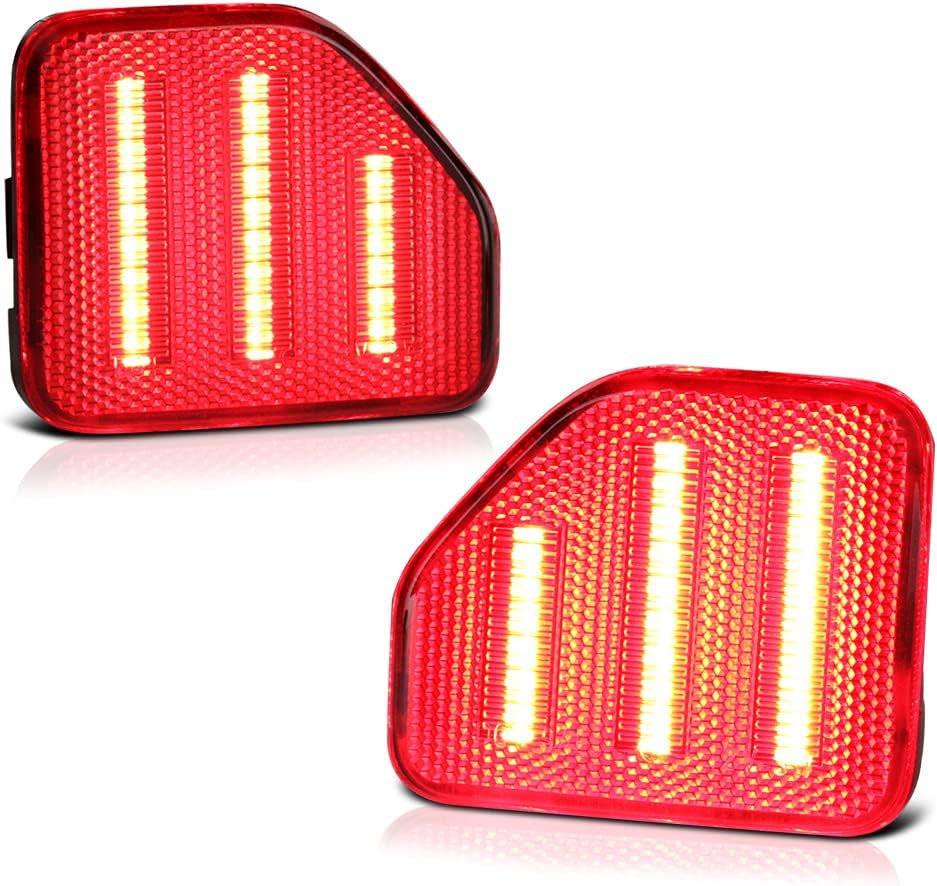Amazon.com: iJDMTOY Clear Lens 40-SMD Full LED Rear Bumper Reflector ...
