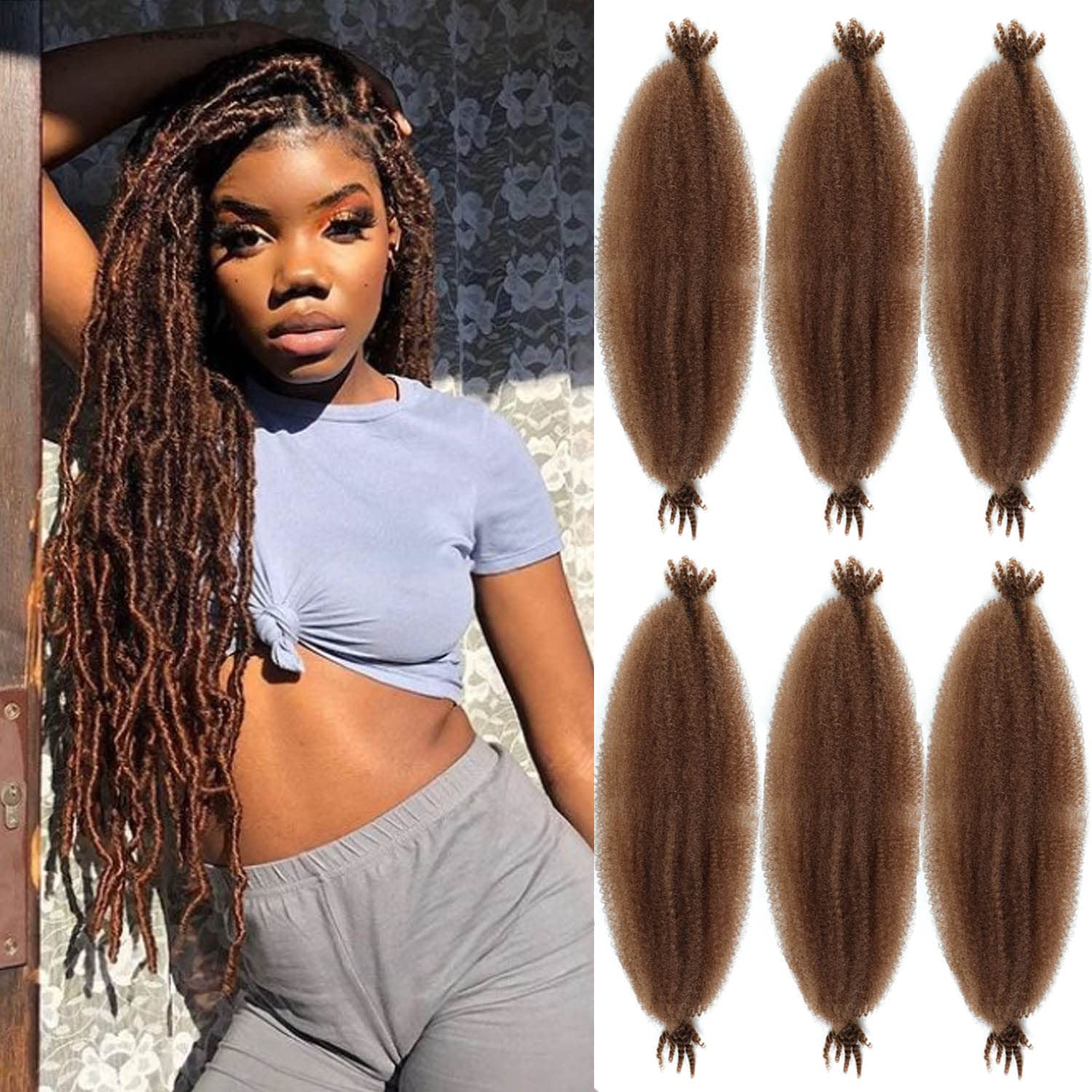 Amazon.com: Afro Twist Hair 24 Inch 6 Packs, Springy Afro Twist Hair ...