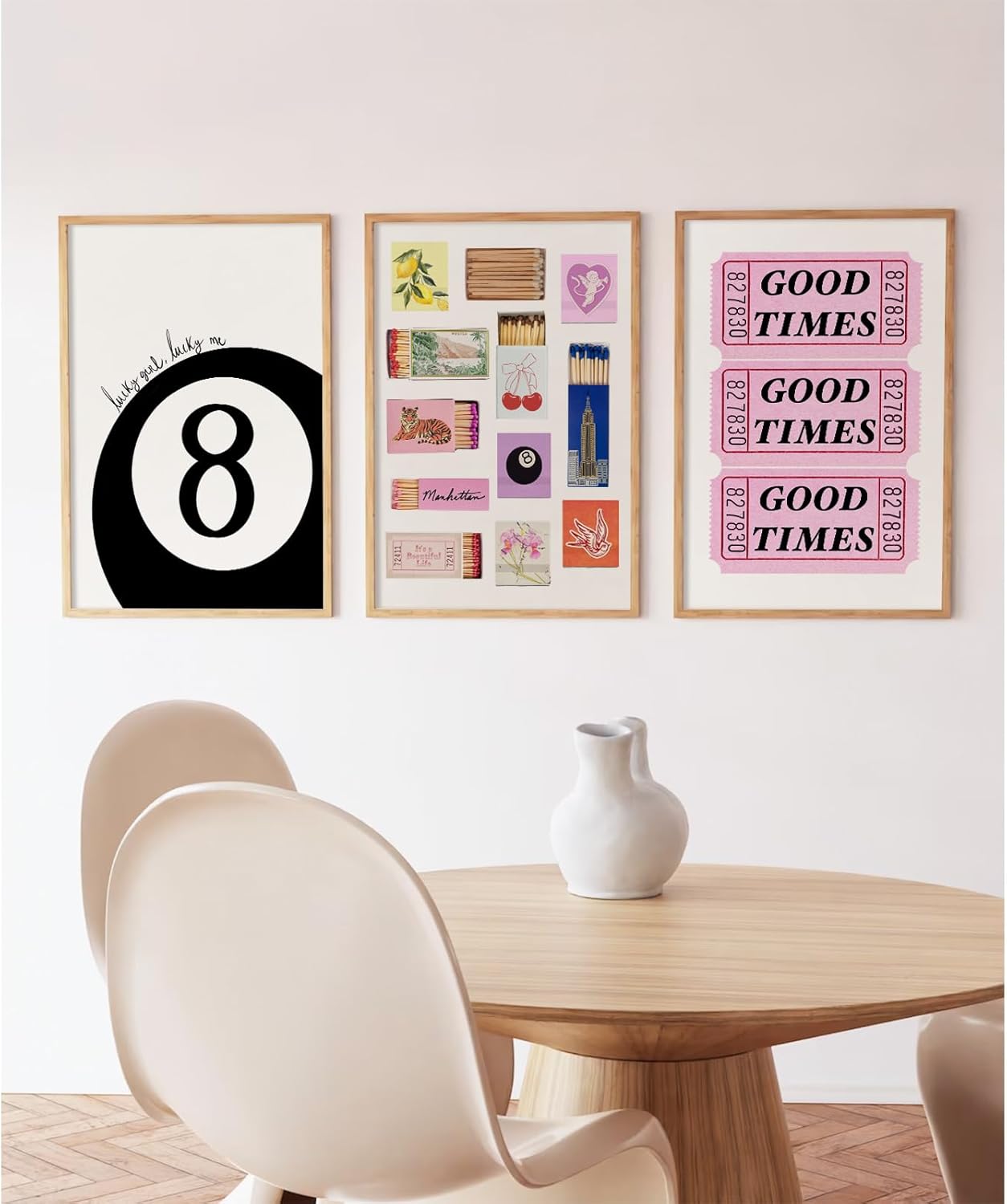 Amazon.com: Matchbox Wall Art Trendy Aesthetic Canvas Wall Decor Preppy ...