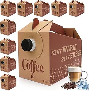 Amazon.com: INPARALLUV 5 Pack Disposable Coffee Box Dispensers Coffee to Go Drink Containers ...