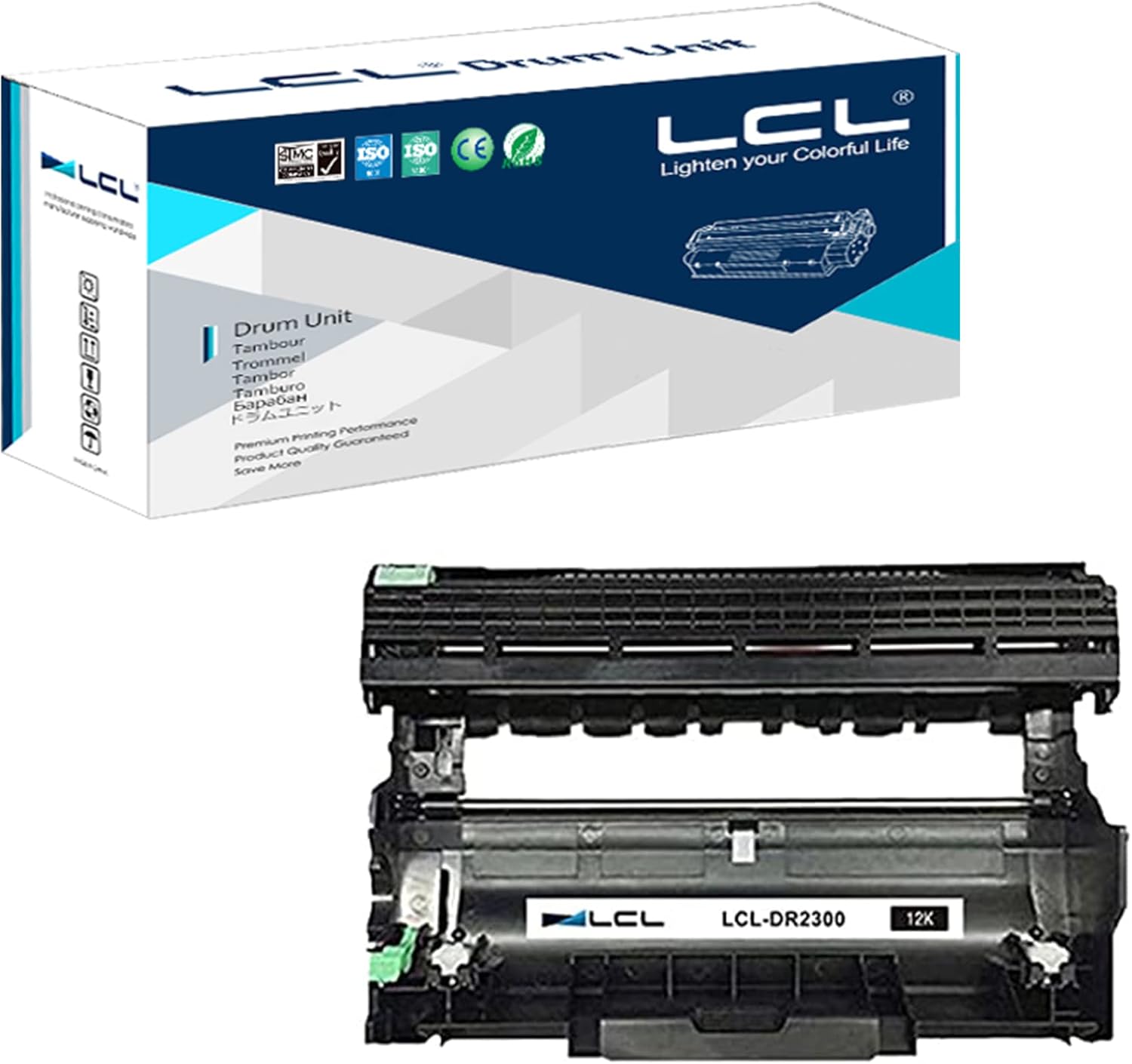 LCL DR2300 DR-2300 12000 Pagine (1-Pack Nero) Tamburo Compatibile per ...