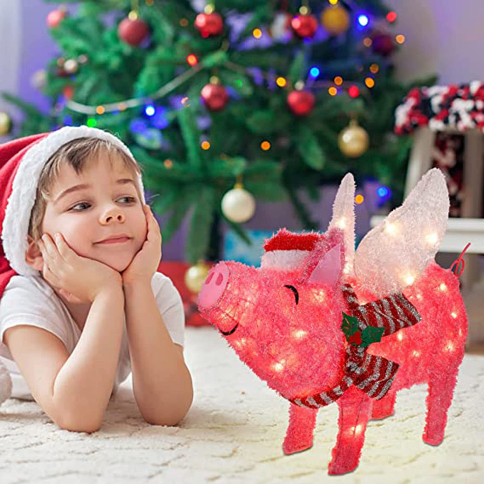 Pig Christmas Lights Asbury Court Is Back For Tacky Lights, Plus New