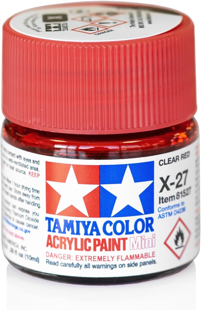 Tamiya Acrylic Mini X-27 Clear Red : Amazon.co.uk: Toys & Games