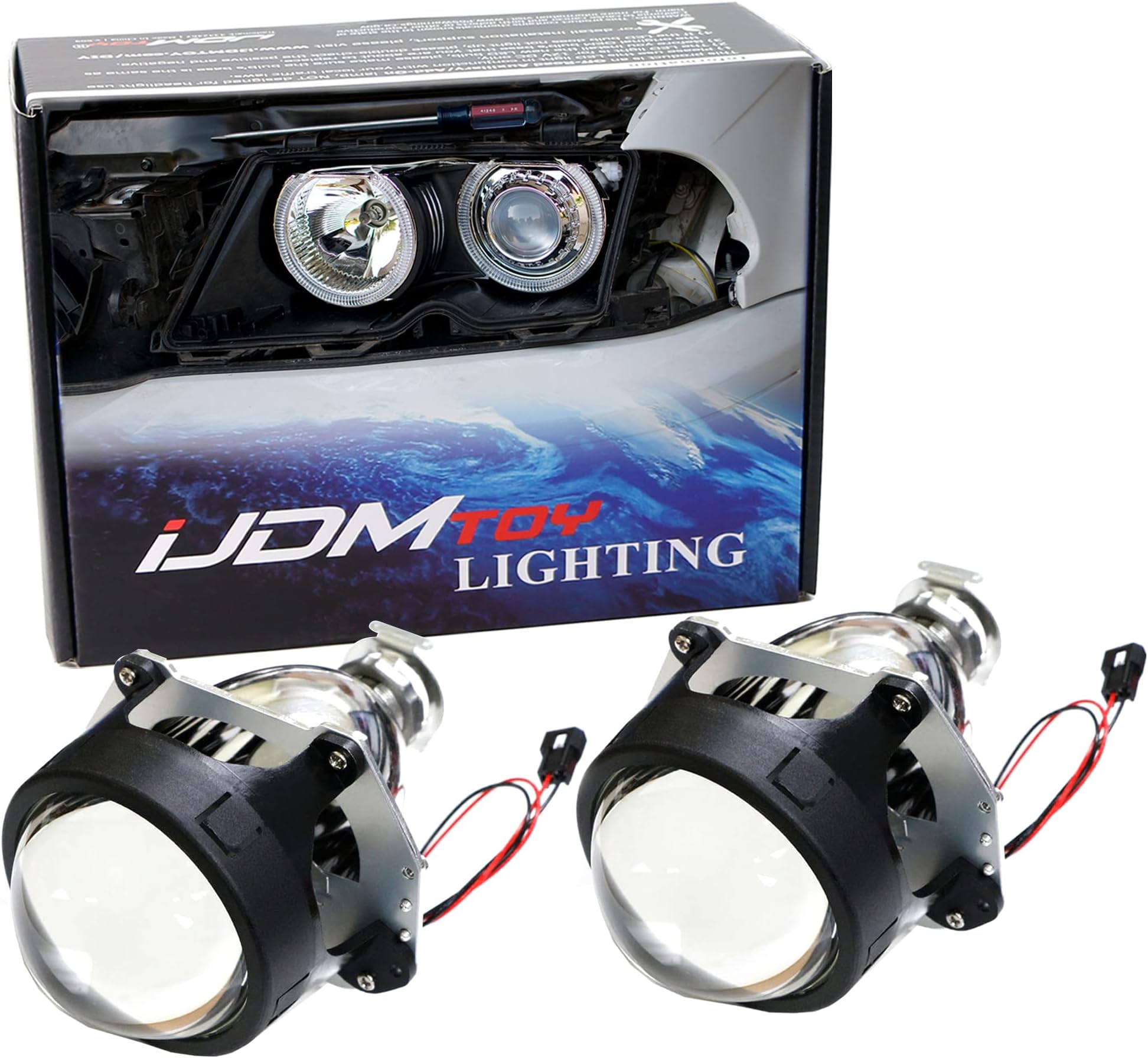 Amazon.com: 2pcs 2.5" Mini H1/H13/H11/9006 Bi Xenon Projector Lens w ...