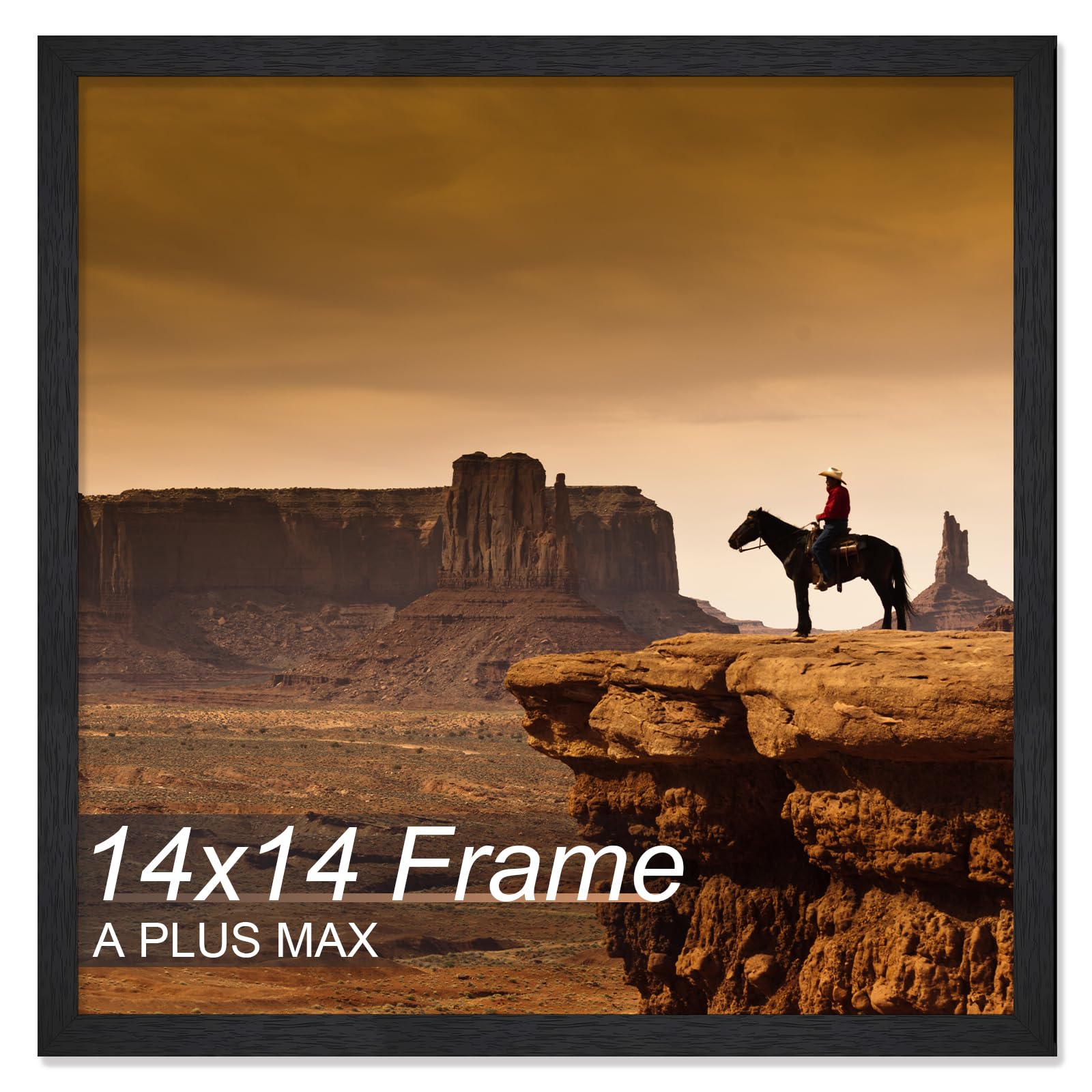 Amazon.com - A PLUS MAX Square 14x14 Frame, Black Engineered Wood ...