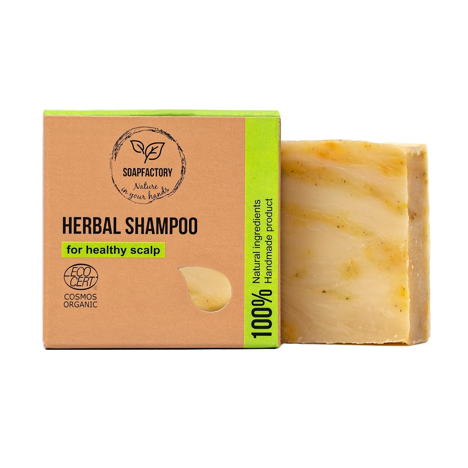 Amazon.com : SoapFactory Organic Solid Dandruff Shampoo Bar for Oily ...
