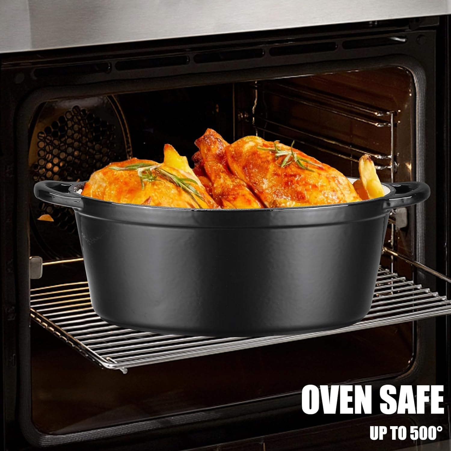 Enameled Cast Iron Signature Oval Dutch Oven, 7 qt Enameled Oval Dutch ...