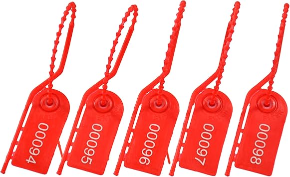 Lzbignun 100pcs Plastic Tamper Seals for Fire Extinguisher Numbered Zip ...