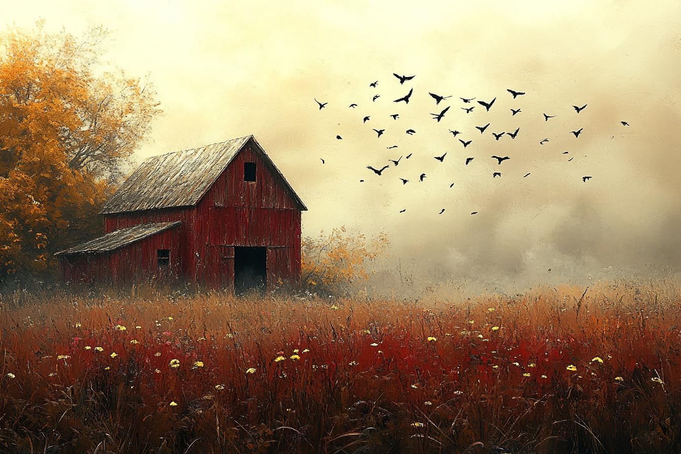 Amazon.com: KY-lunk Paint by Number for Adults, Crows Flying in Circles ...