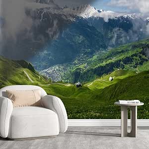 Basement Wall Covering Scenic Wall Contact Paper Landscape Wall Decor ...