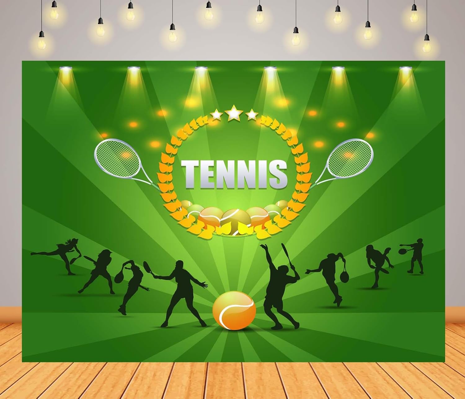 Amazon.com : CORFOTO 5x3ft Tennis Backdrop Tennis Shield Background ...