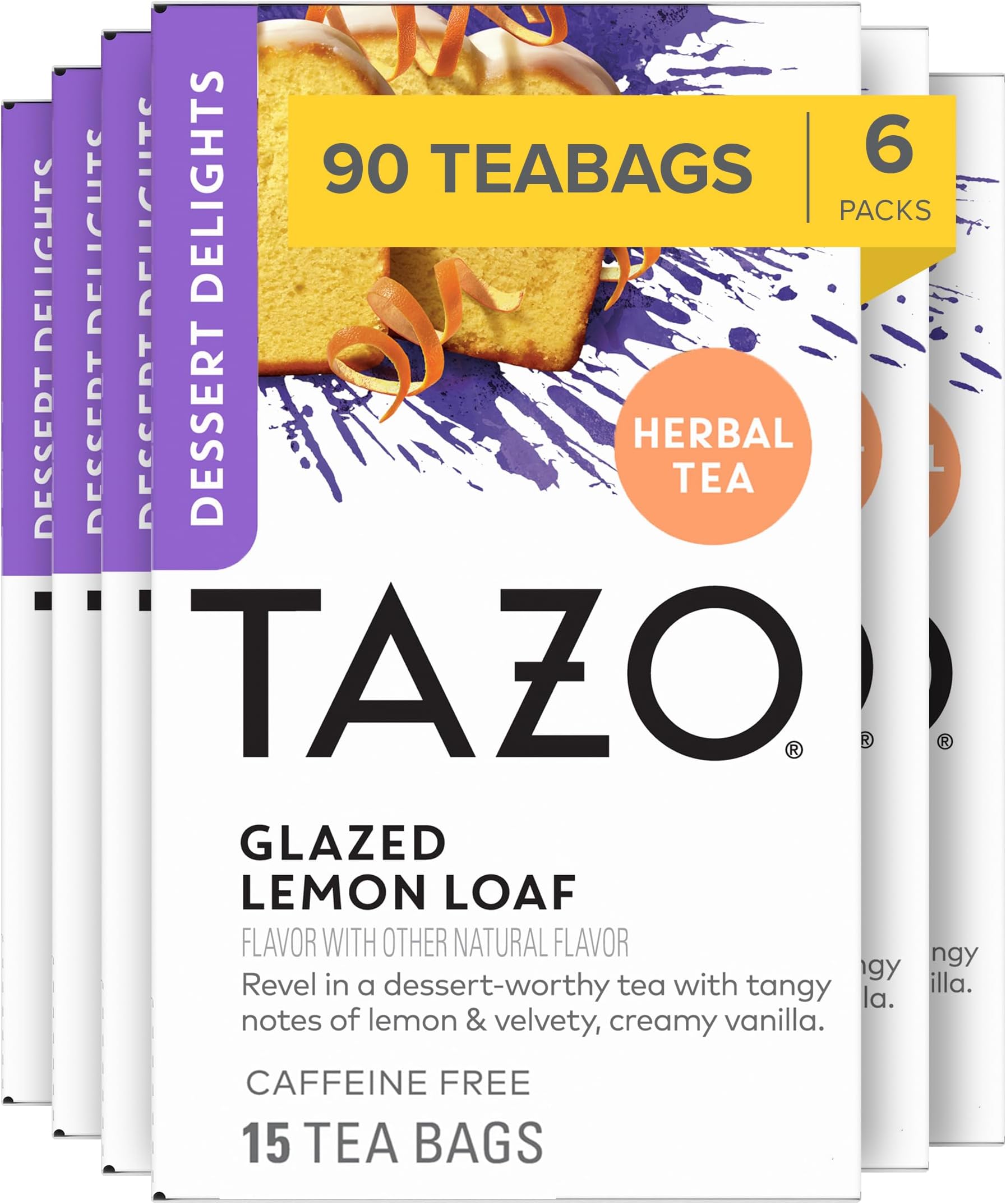 Amazon.com : TAZO Glazed Lemon Loaf Herbal Tea Bags, Aromatic Blend ...