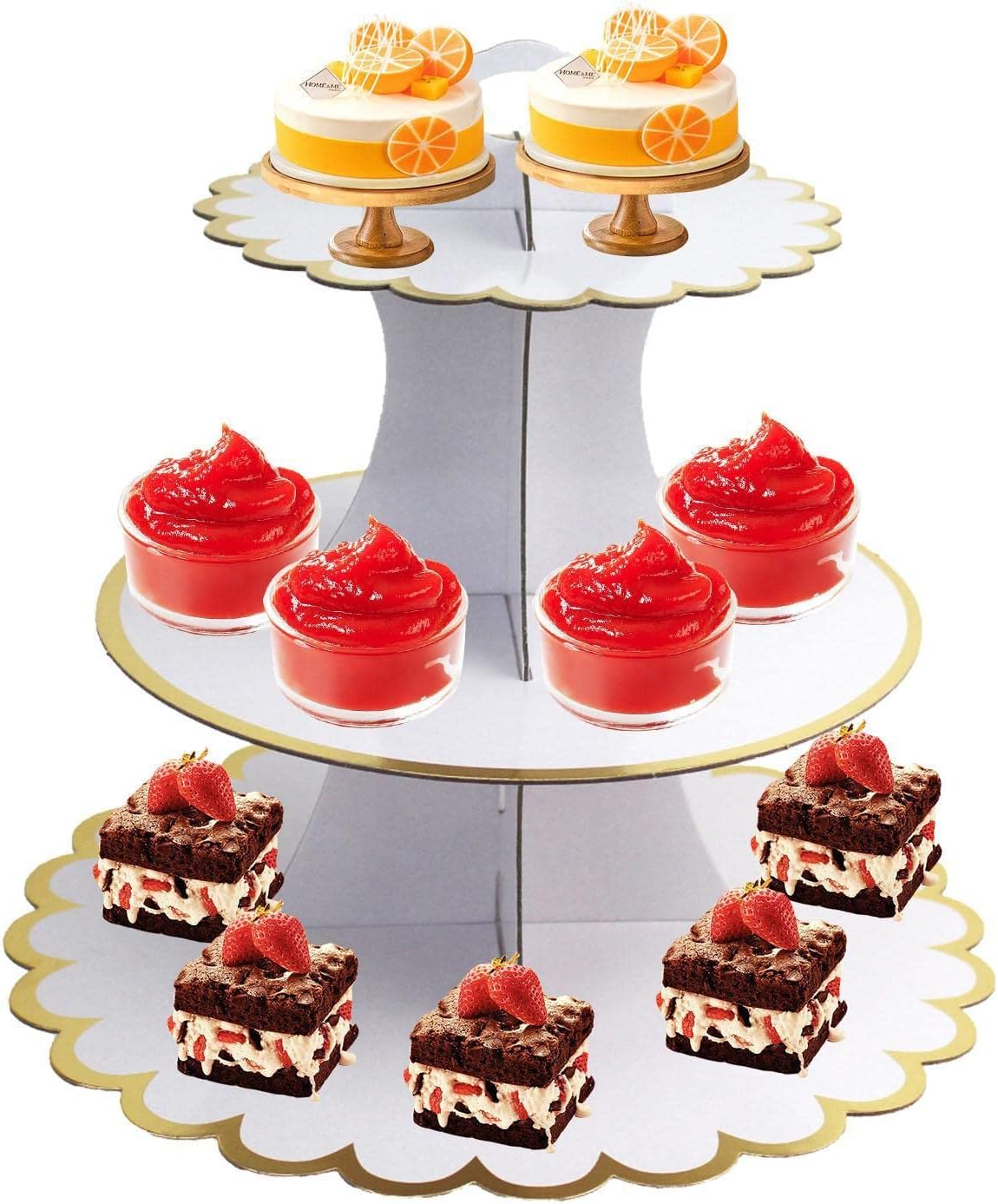 Voiakiu Présentoir à Cupcakes en Carton | Tour d'affichage de gâteau ...