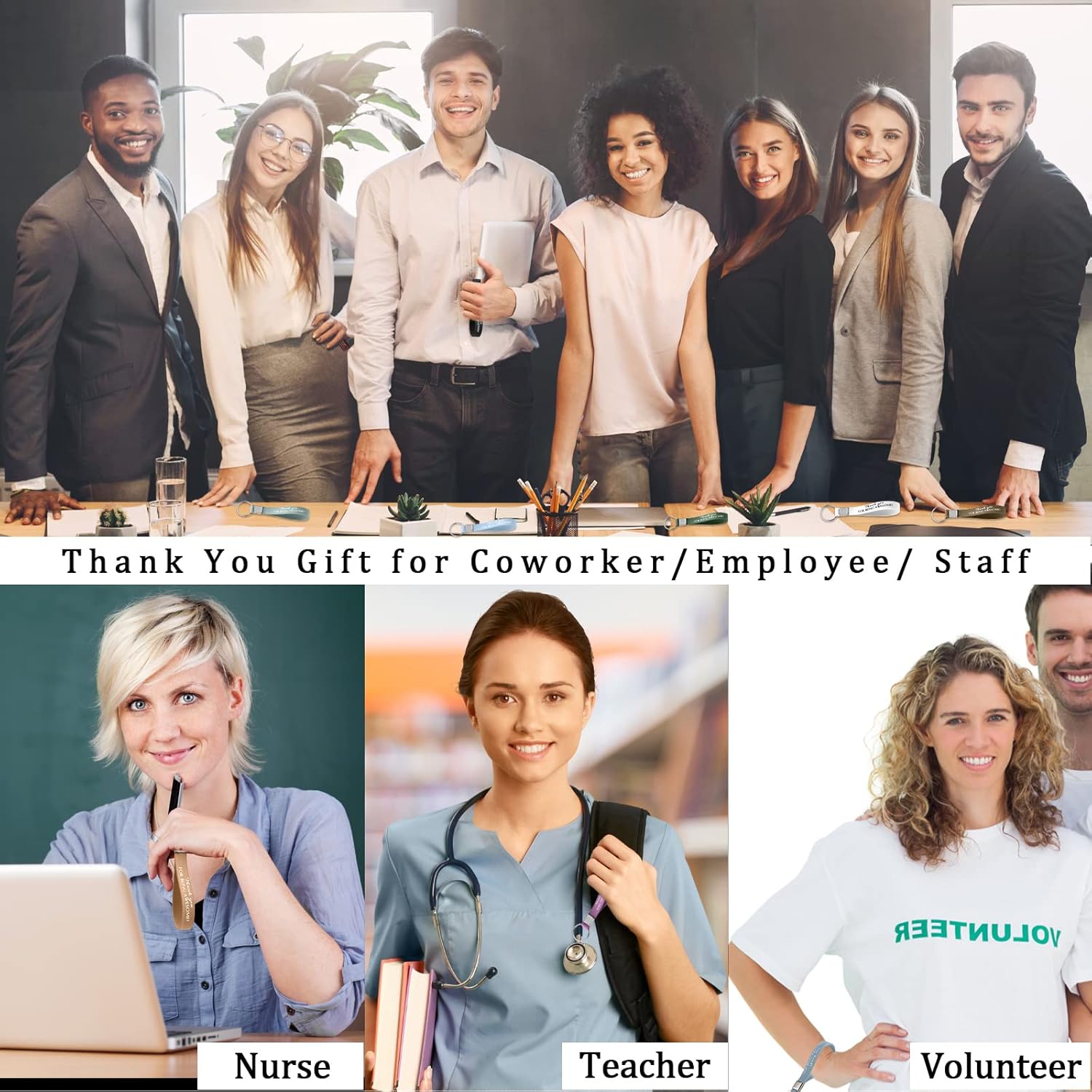 Unittype 50 llaveros motivacionales de agradecimiento para empleados ...