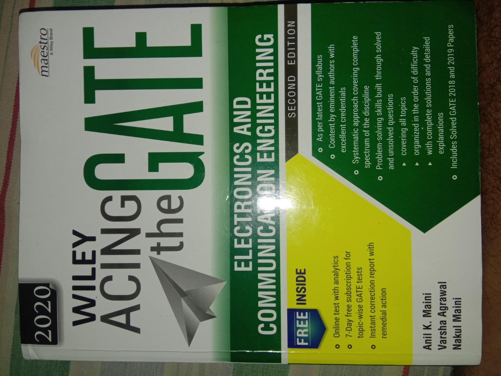 Buy Wiley Acing the GATE: Electronics and Communication Engineering, 2ed, 2021 Book Online at ...