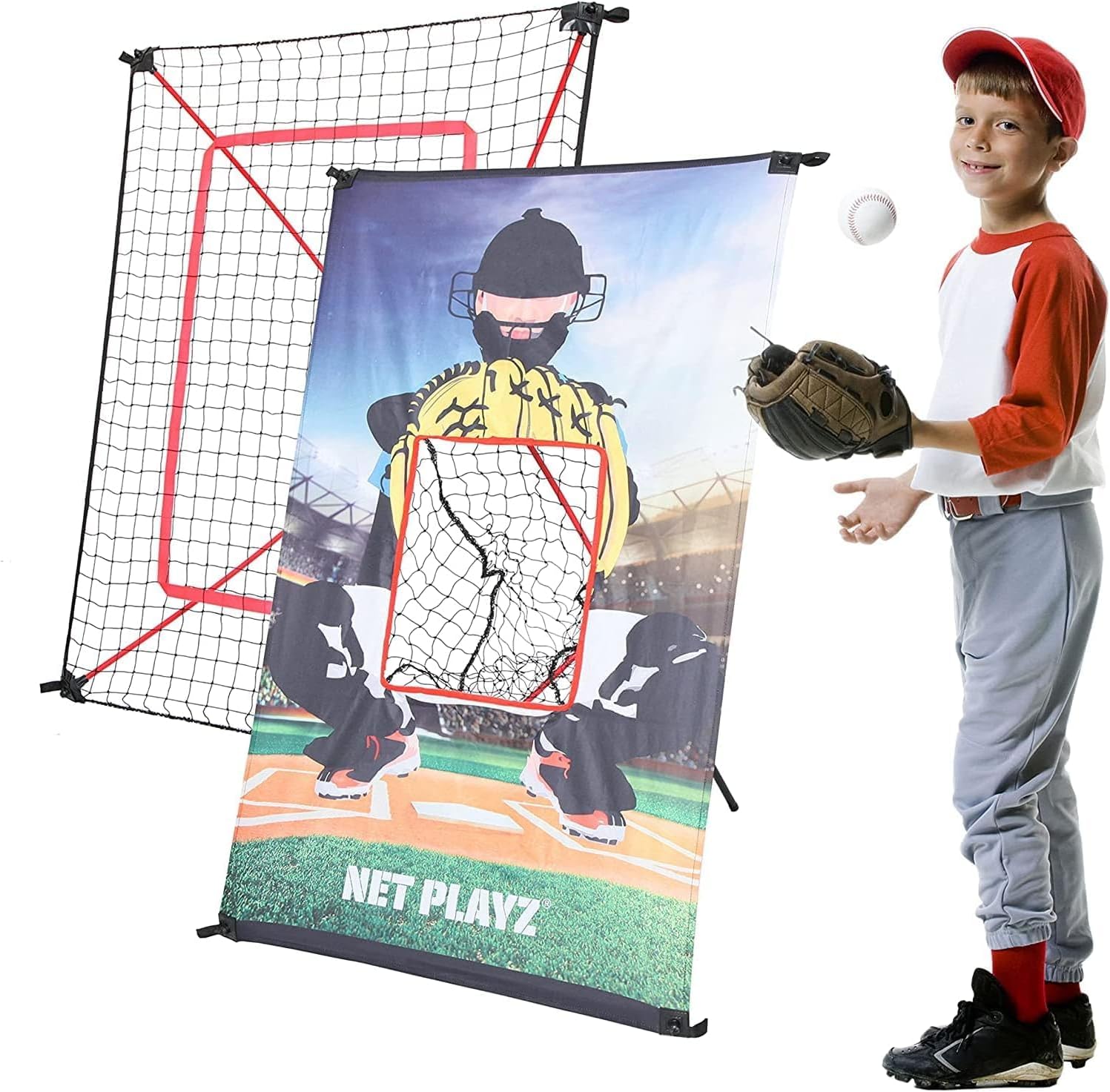 Amazon.com : Junior Baseball/Softball Trainer Combo, 3-Feet by 5-Feet ...
