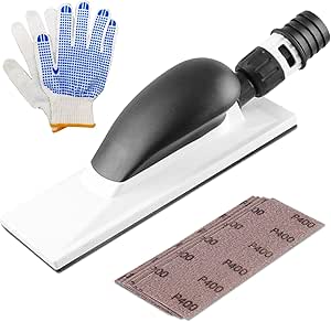Nkl Ponceuse manuelle avec aspiration, bloc de ponçage avec poignée ...
