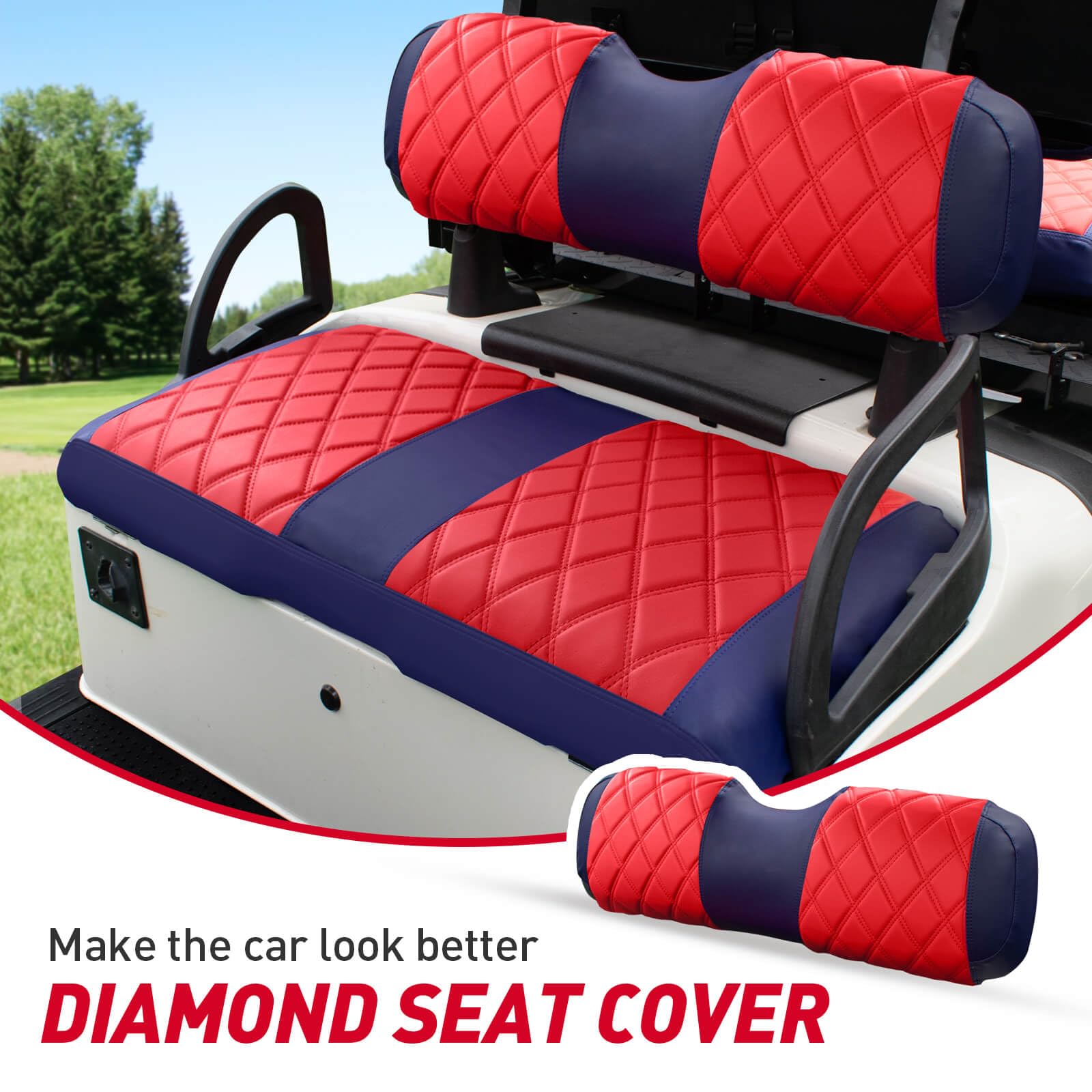 Diamond Seat Covers Red