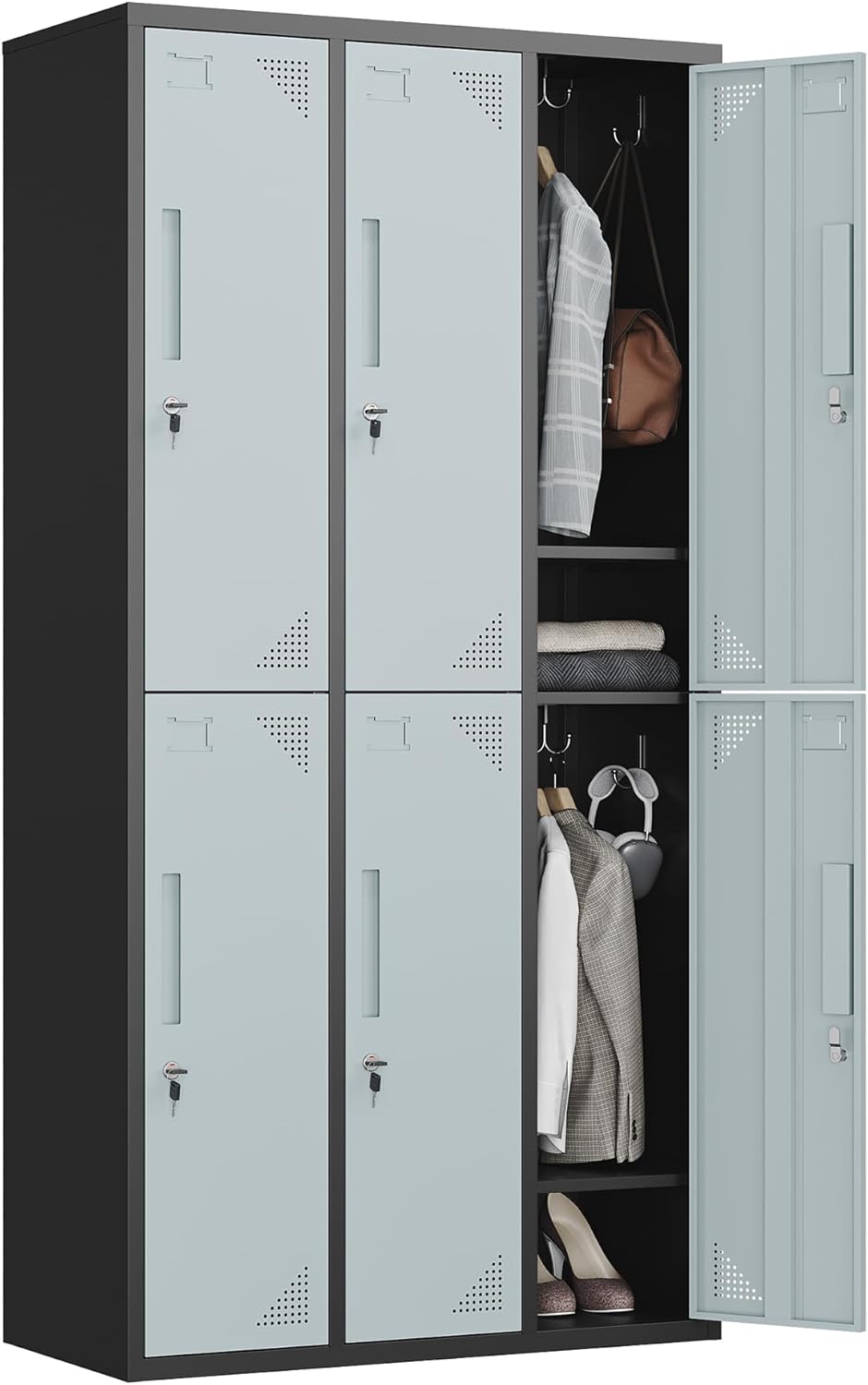 Amazon.com: STANI Metal Lockers for Employees with Lock, 71" Tall Steel ...