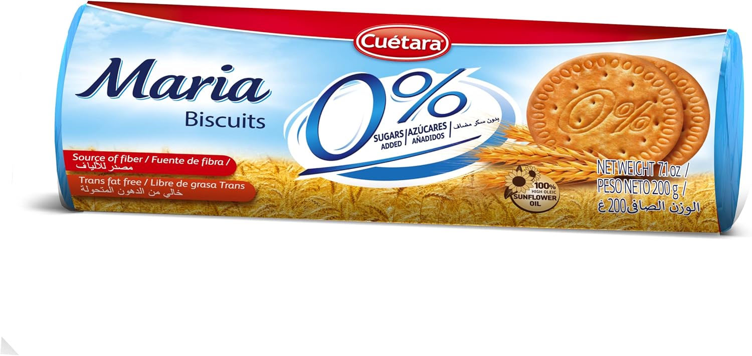 Cuétara Digesta Light - Marie Cookie 0% Added Sugar 200 grams : Amazon ...