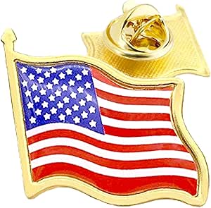 Amazon.com: Nylry American Flag Lapel Pins Patriotic USA Lapel Enamel ...