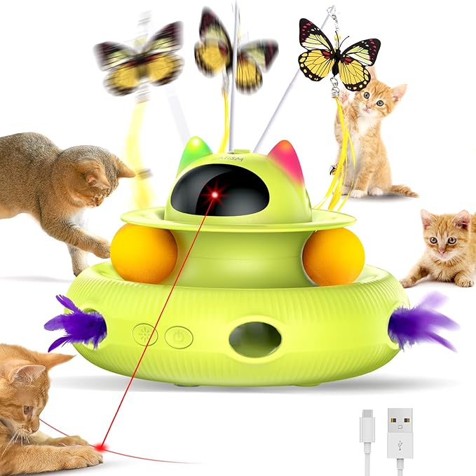 Amazon.com: CATISM Cat Toys 4-in-1 Interactive Cat Toy for Indoor Cats ...