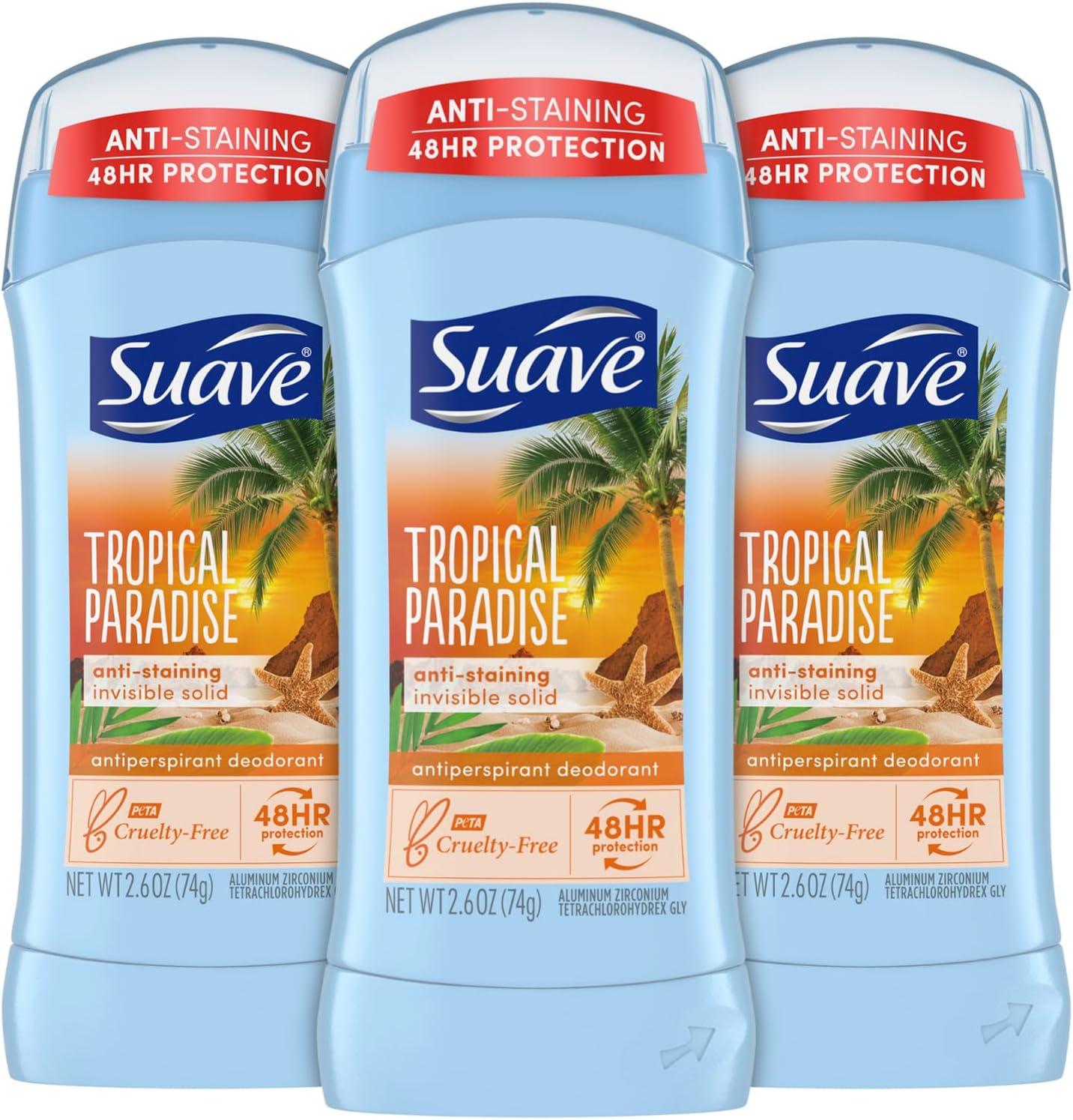 Amazon.com : Suave Deodorant 2.6 Ounce 24Hr Tropic Paradise Invis ...