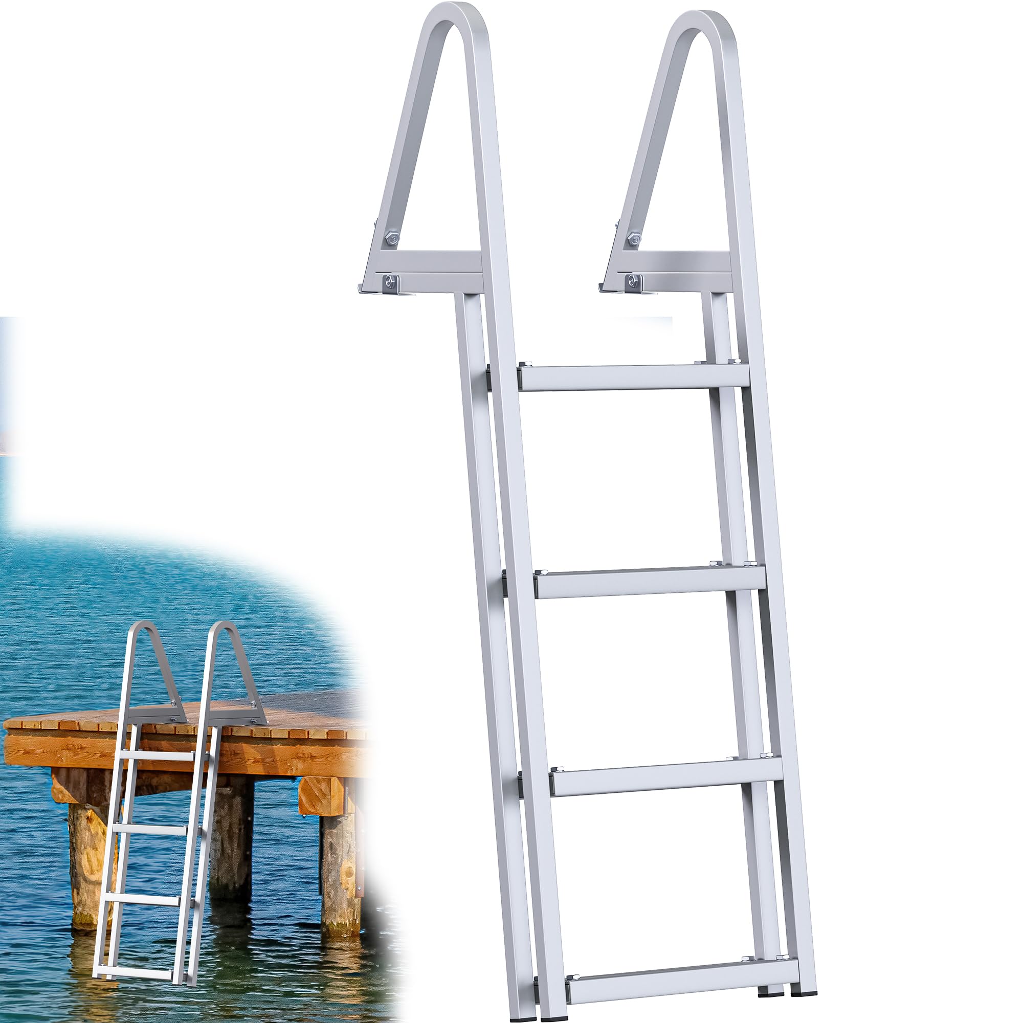 Amazon.com: YITAHOME 4 Step Dock Ladder, Boat Ladder with 350 lbs Load ...