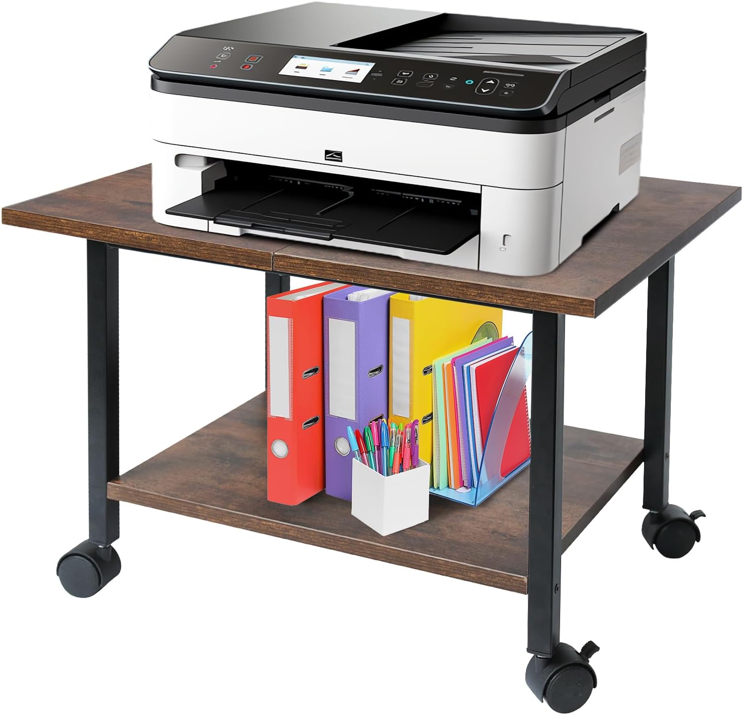 Amazon.com : RANXFLOAT Printer Stand, Under Desk Printer Table with ...