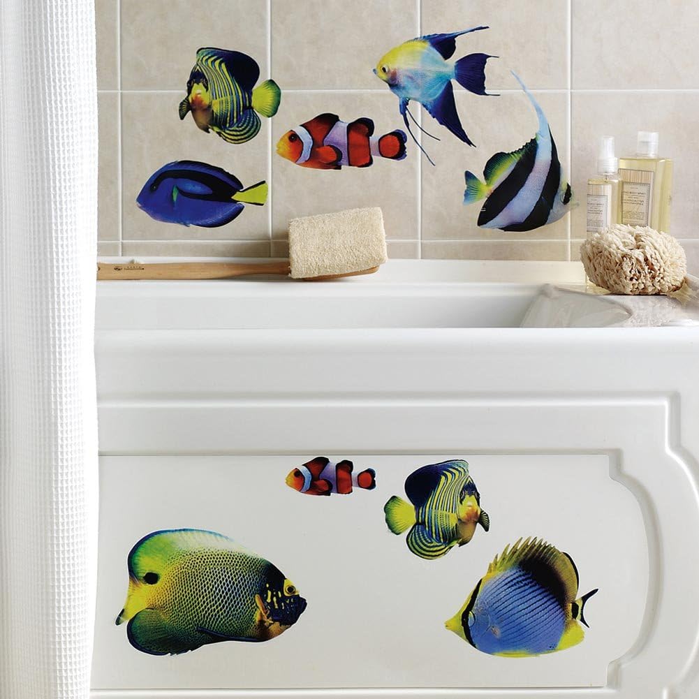 Amazon.com: Tropical Fish Bathroom Wall Decals - 14Pc : Everything Else