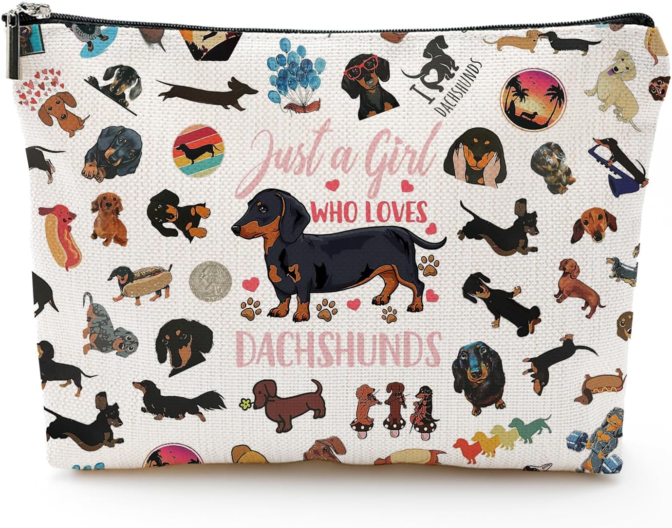 Amazon.com : Dachshund Gifts for Women, Dachshund Gifts Makeup Bag for ...