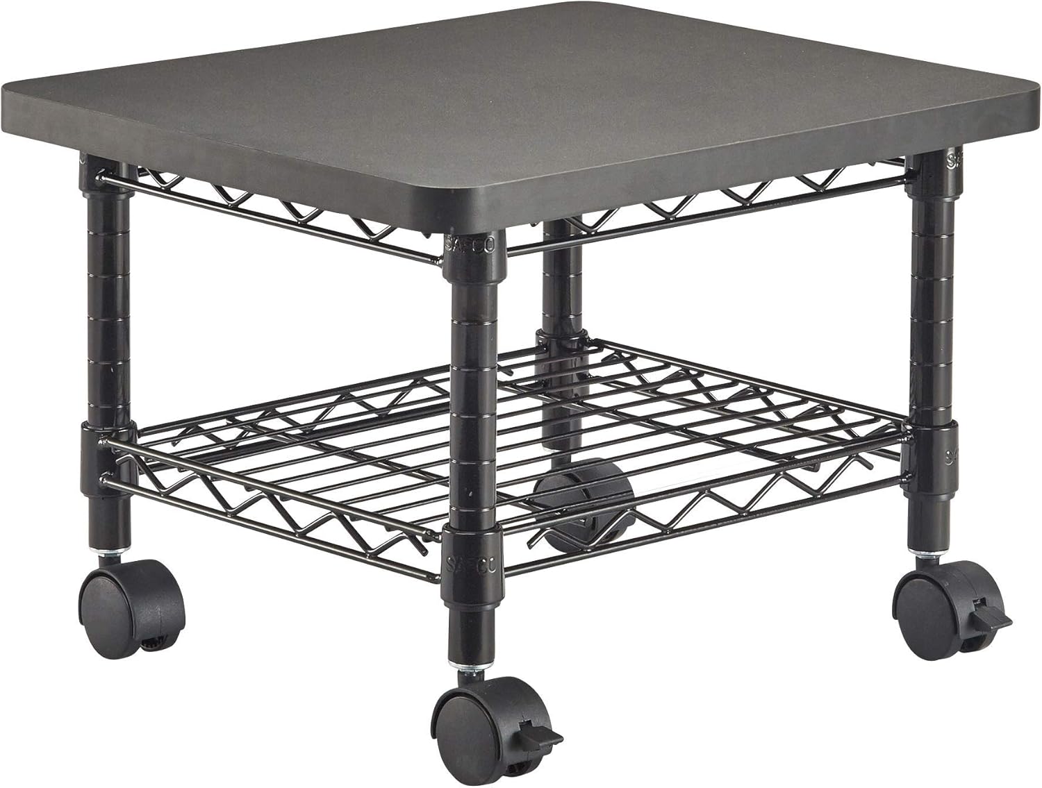Amazon.com: Safco Onyx Rolling Cart Printer Stand, Under-Desk Mobile Utility Table for Home ...