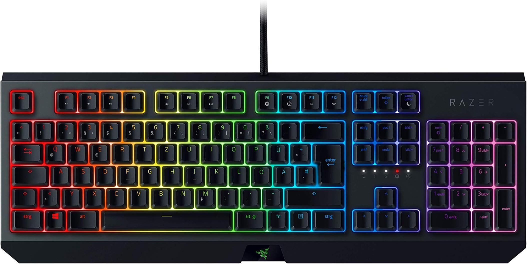 Razer BlackWidow (Green Switch) - Gaming Keyboard with Mechanical ...