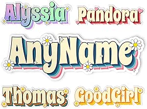 Amazon.com - Custom Name Personalized Sticker Gifts - Hippie Retro ...
