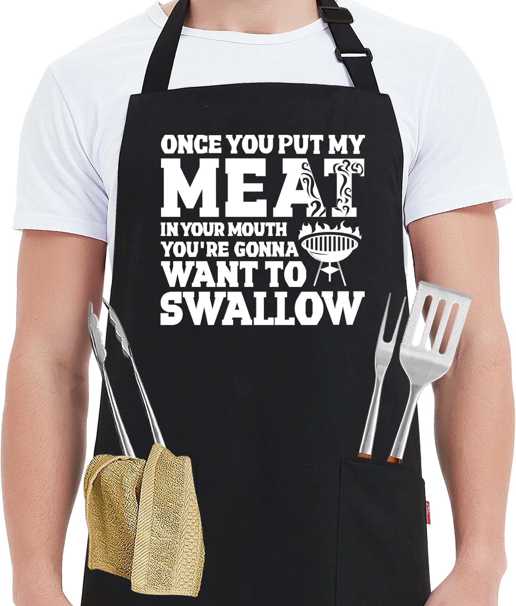 Amazon.com: ALIPOBO Grill Aprons for Men Dad - The Grill father Apron ...