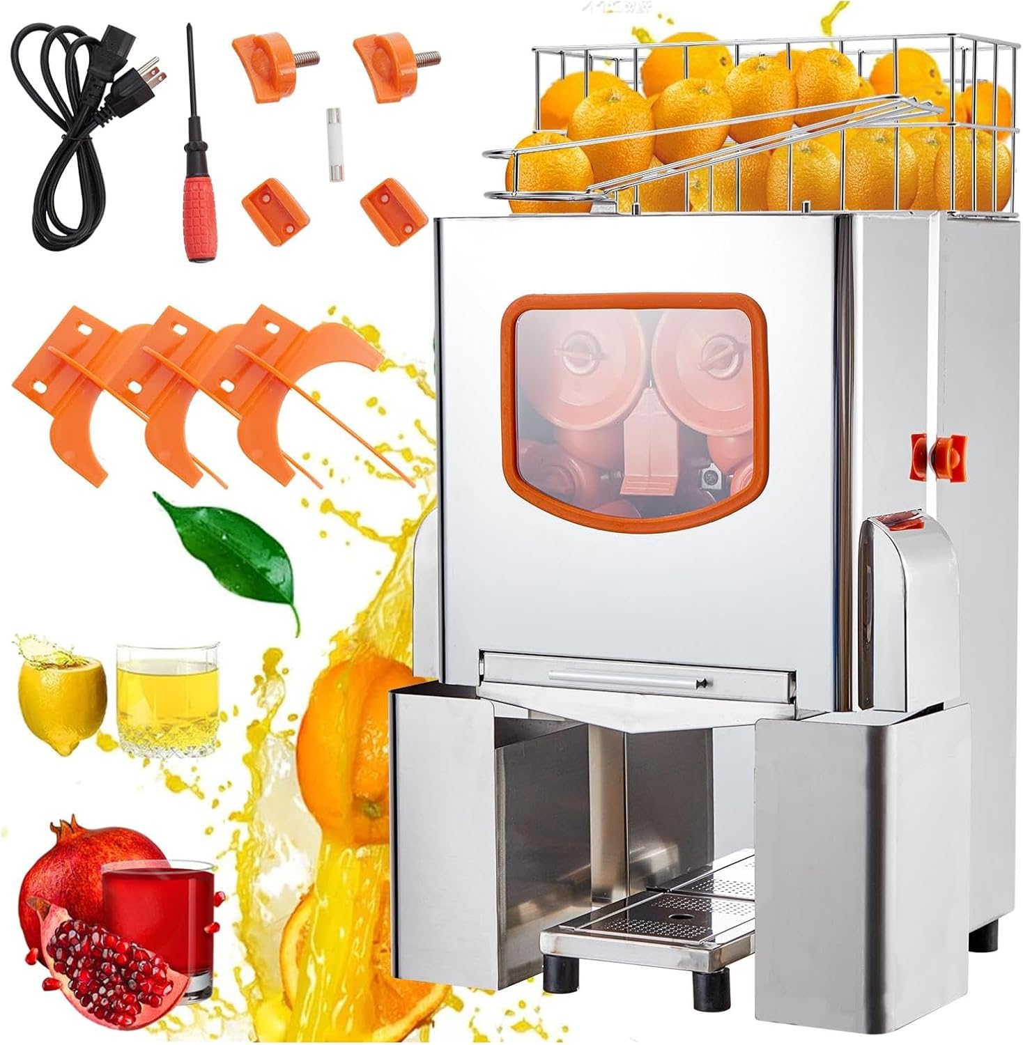 Amazon.com: Commercial Orange Juicer Machine, 110V Orange Squeezer ...