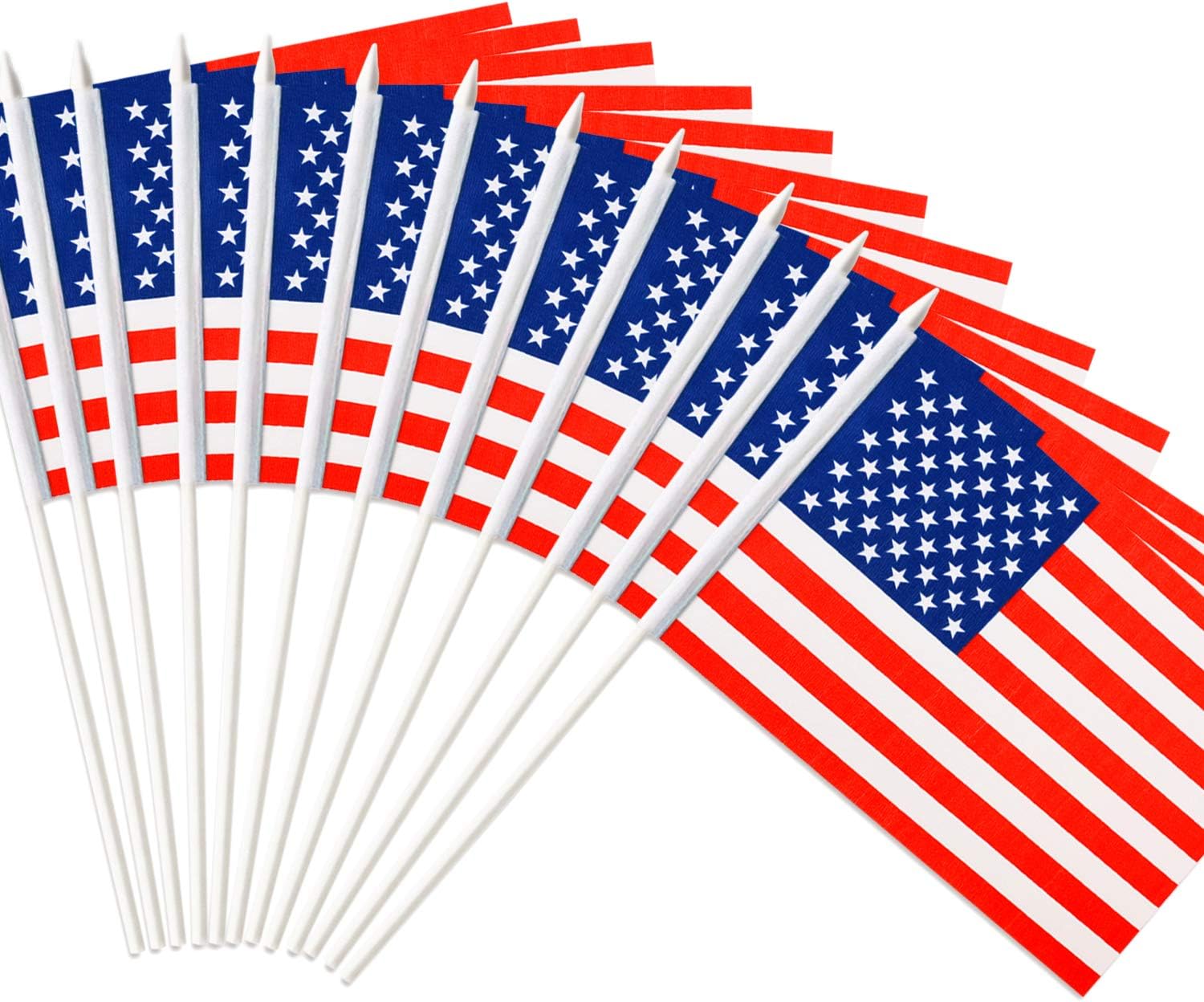 Amazon.com : Anley USA United States Mini Flag 12 Pack - Hand Held ...