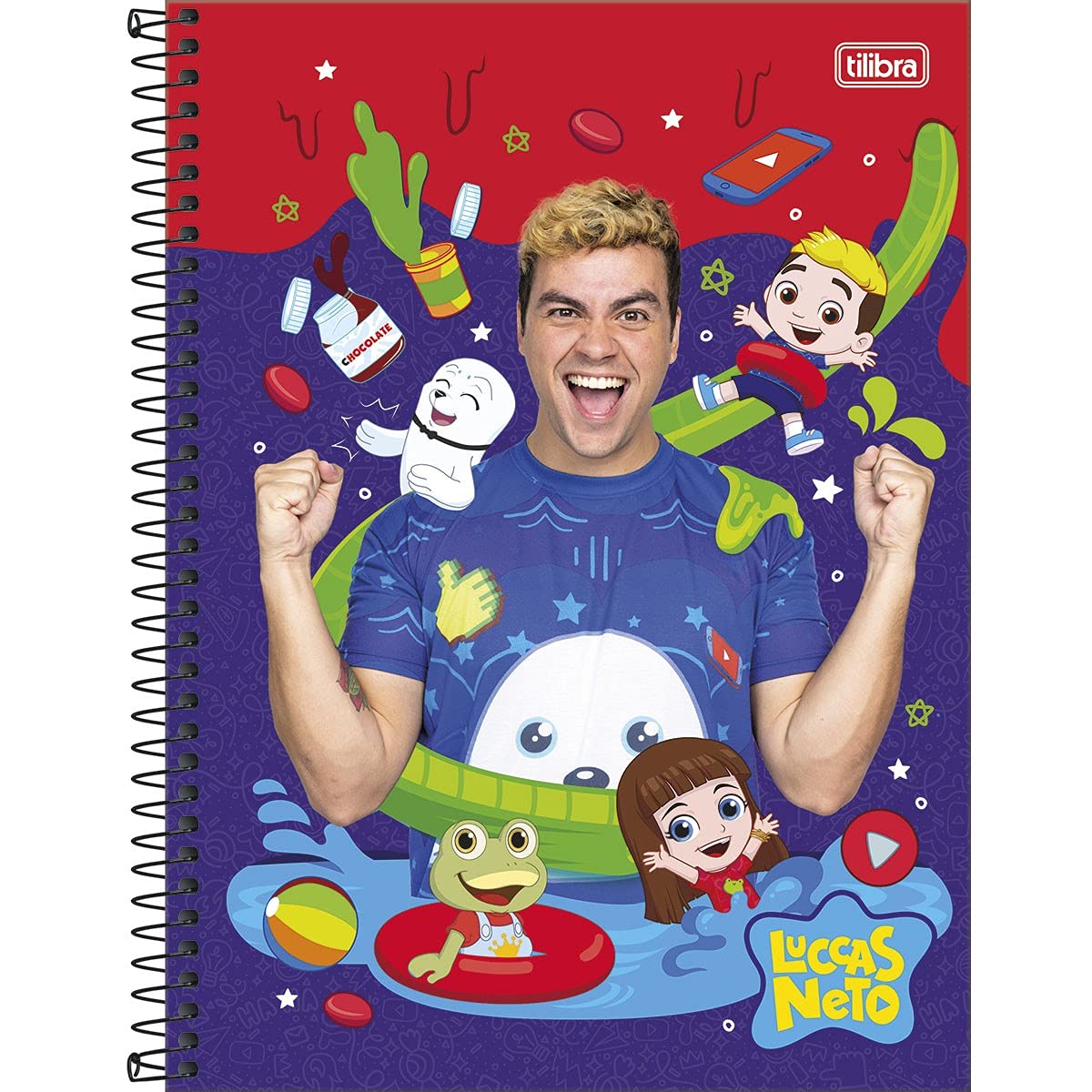 Cd Notebook 01X1 80 Sheets, Luccas Neto, 21mm, Tilibra - ASSORTED ...