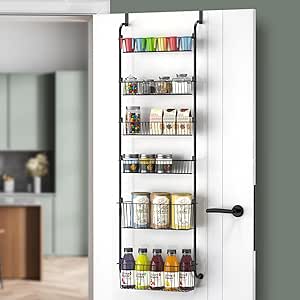 Amazon.com: TOROTON Pantry Door Organizer, 6 Tier Spice Rack Over the ...