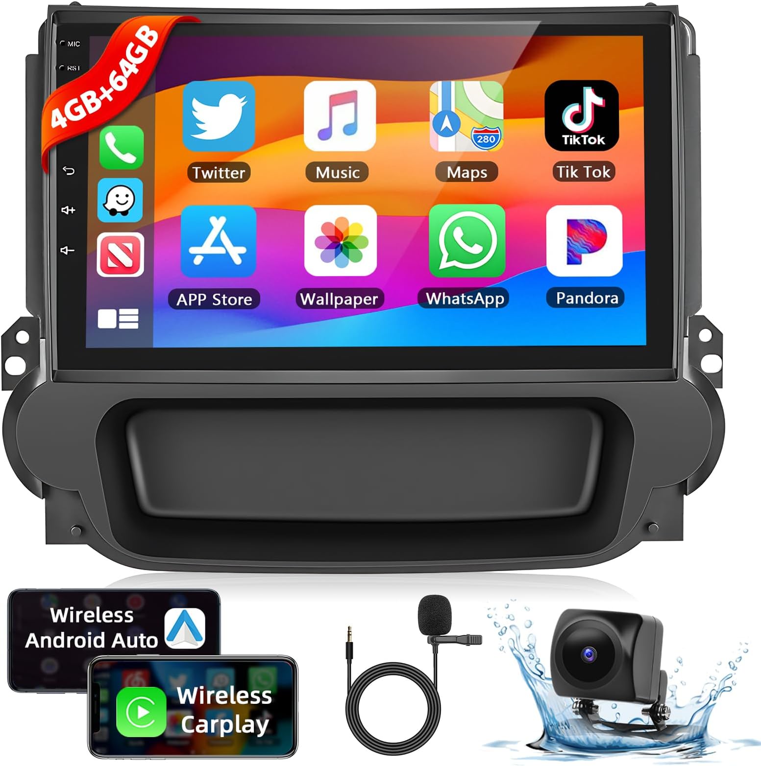 Amazon.com: Podofo【Upgrade 8Core 4G+64G】 Car Stereo for Chevrolet Chevy ...