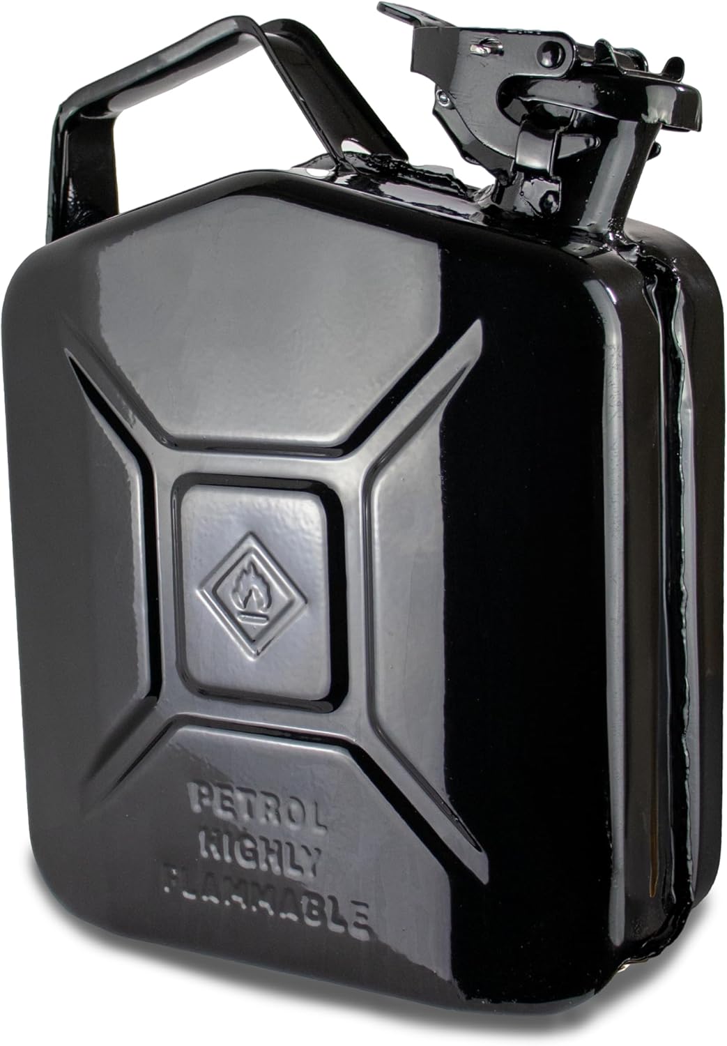 LavaRose 5L Metal petrol Jerry can for all fuels, easy transport fuel ...