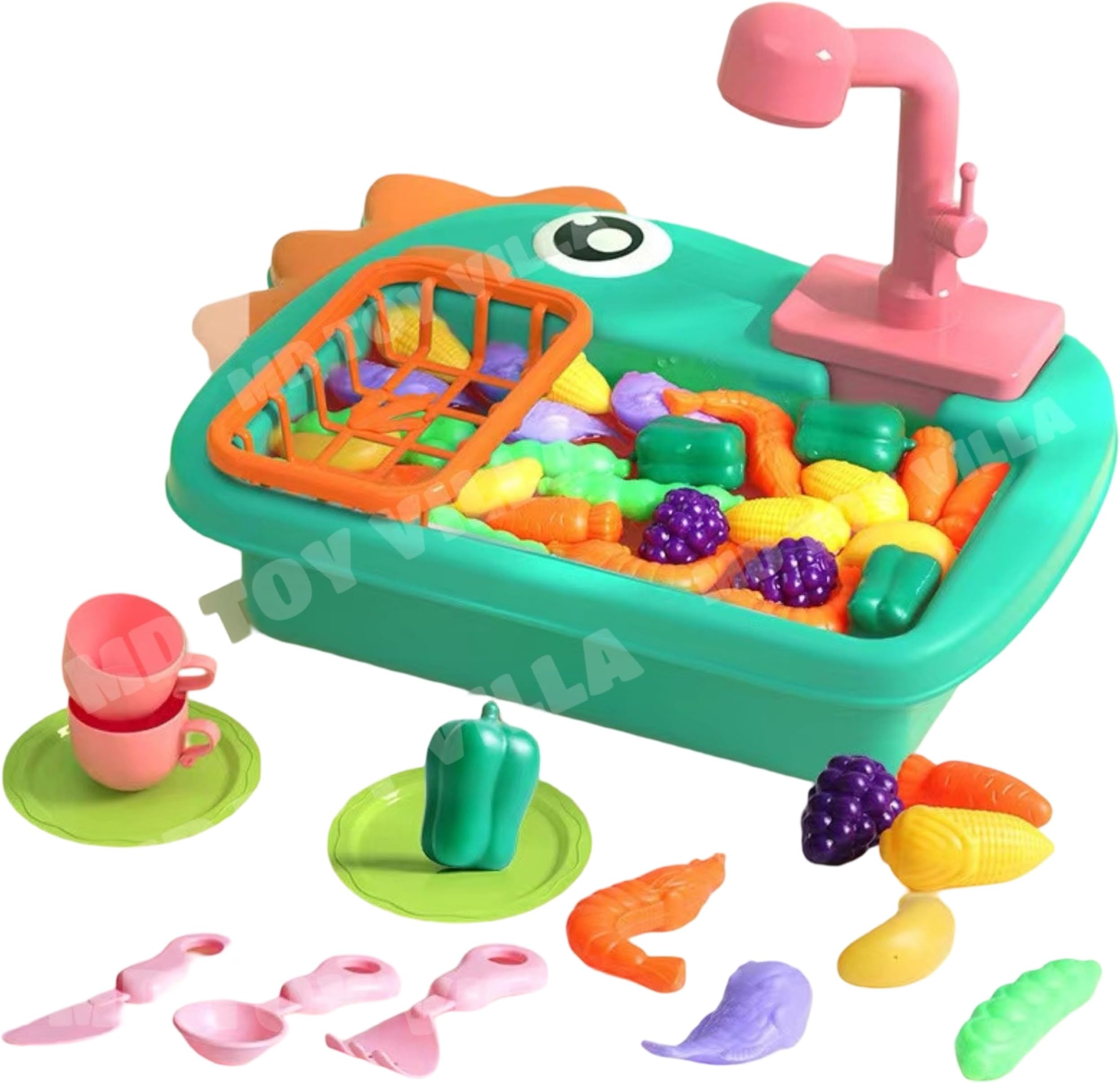 Buy MD TOY VILLA 2 in 1 Children's Electric Dinosaur Sink Toy Recycling ...