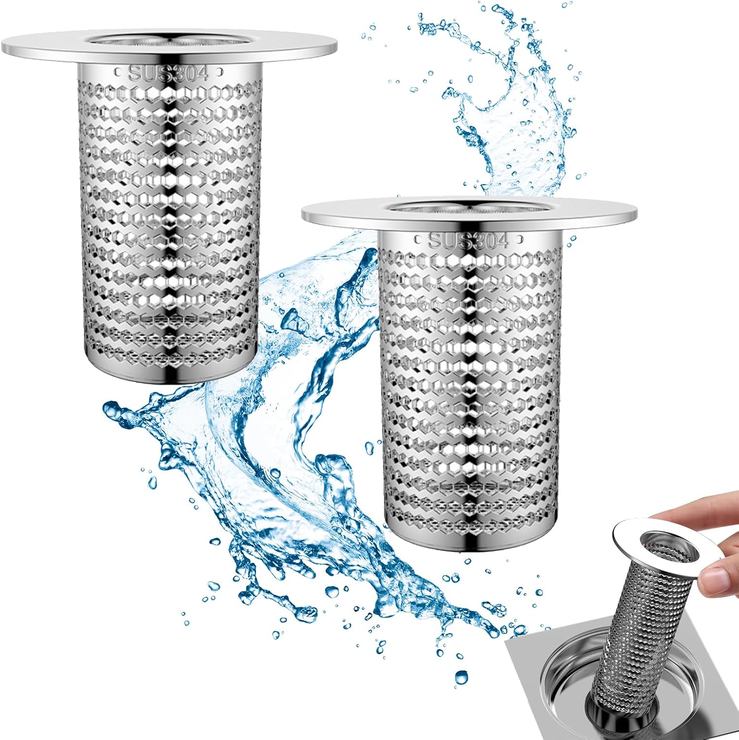 Stainless Steel Kitchen Sink Mesh Drain Strainer, Stainless Steel Drain ...