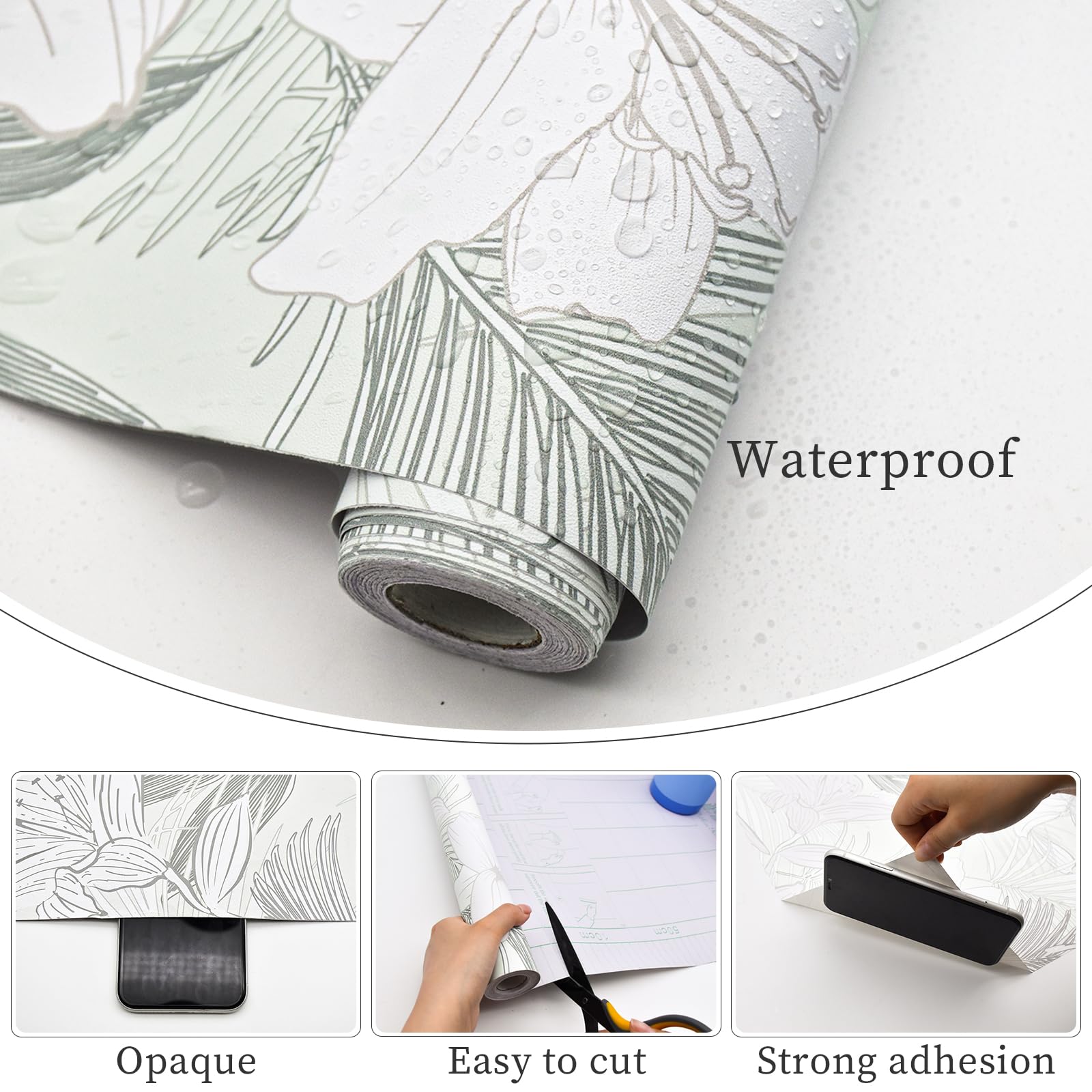 Snapklik.com : Floral Peel And Stick Wallpaper Modern Lily Flower ...