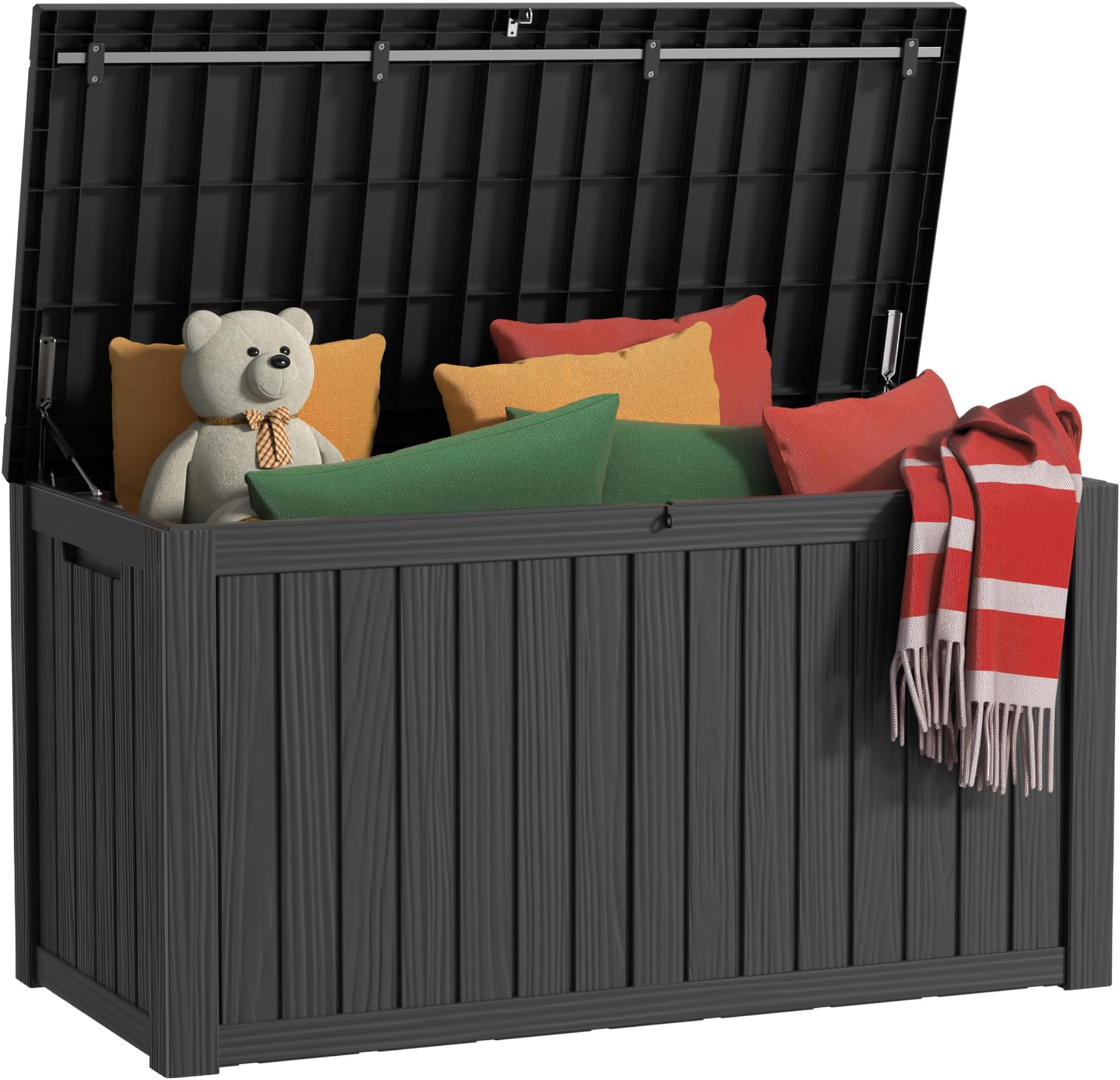 Amazon.com: Patiomore 120 Gallon Resin Wicker Patio Storage Box ...